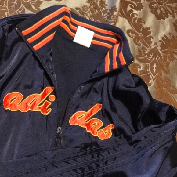 adidas | Jackets & Coats | Vintage Adidas 3 Stripe Retro Cursive Logo ...